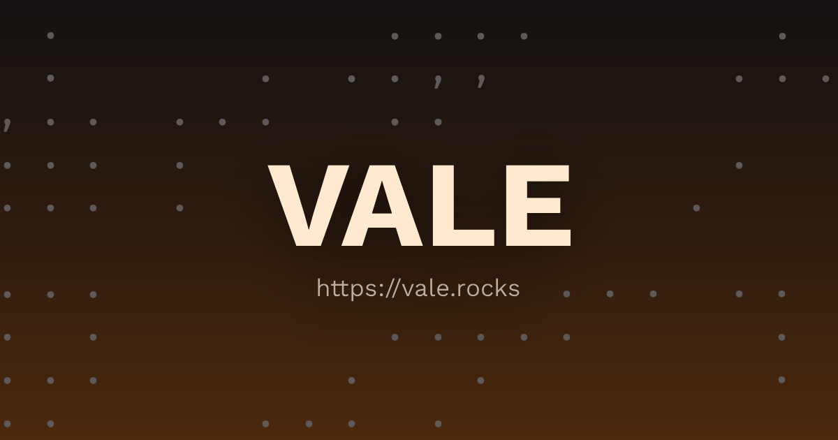 Portfolio | Vale.Rocks